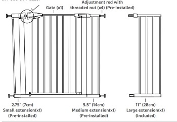 Munchkin easy-close tall-and-wide Metal Baby Gate